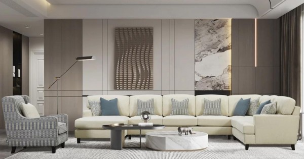 Modern Right Corner Sofa Set with Single Chair RL-2523 (R)